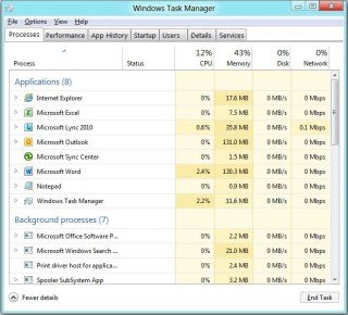 What's new in Windows 8 Modern Task Manager
